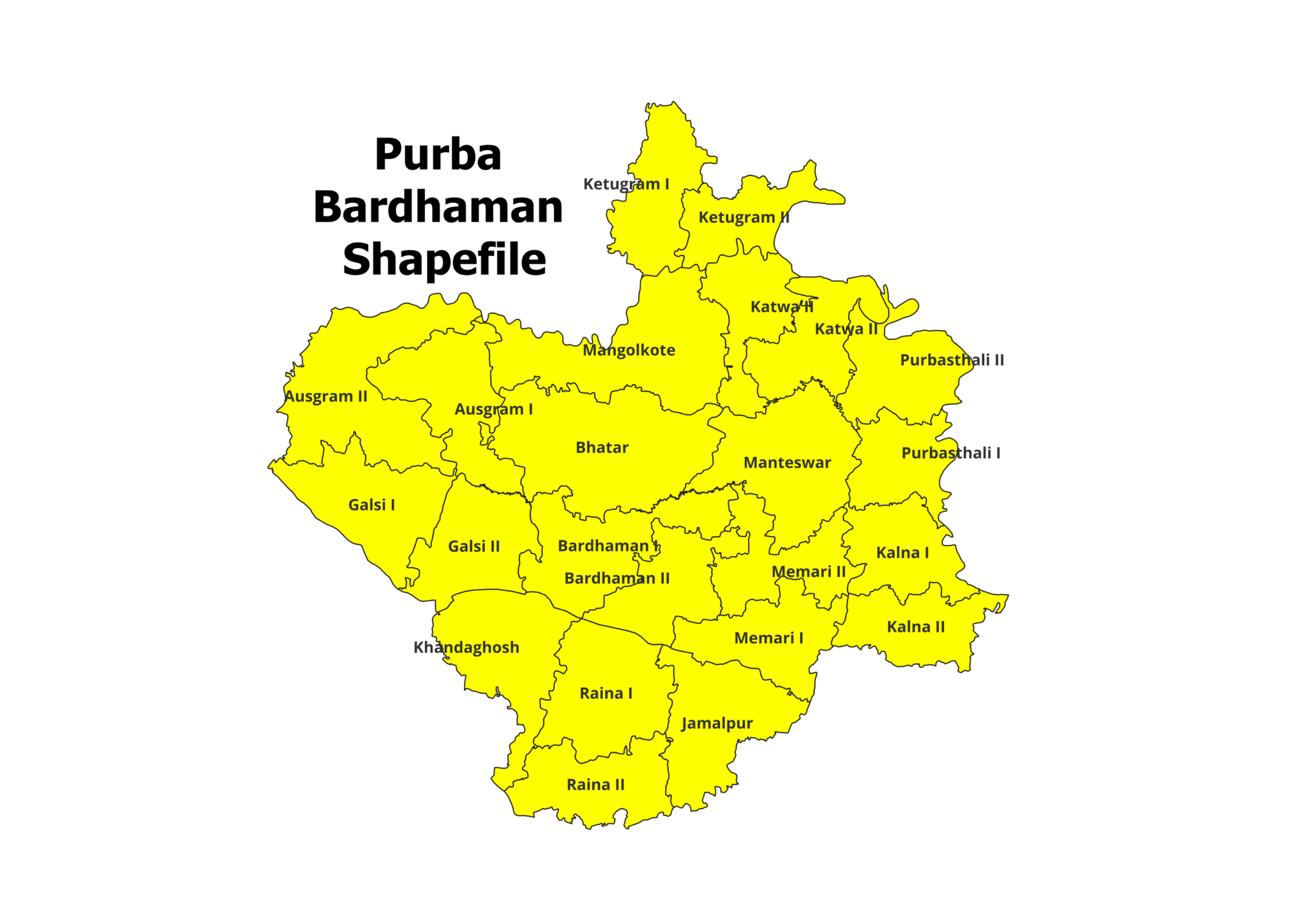 Download West Begal All District & Blocks Shapefile (2024) - Map GIS