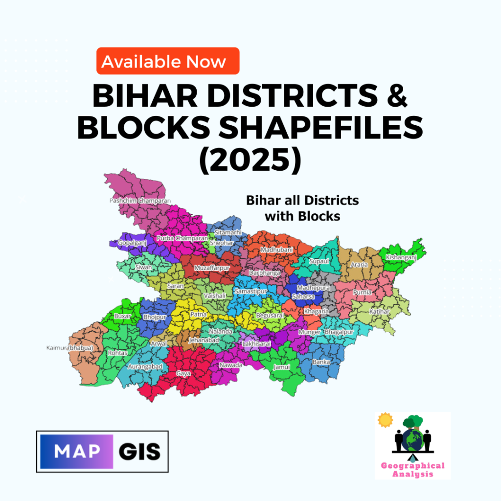 Download Bihar All District & Blocks Shapefile (2025) - Map GIS
